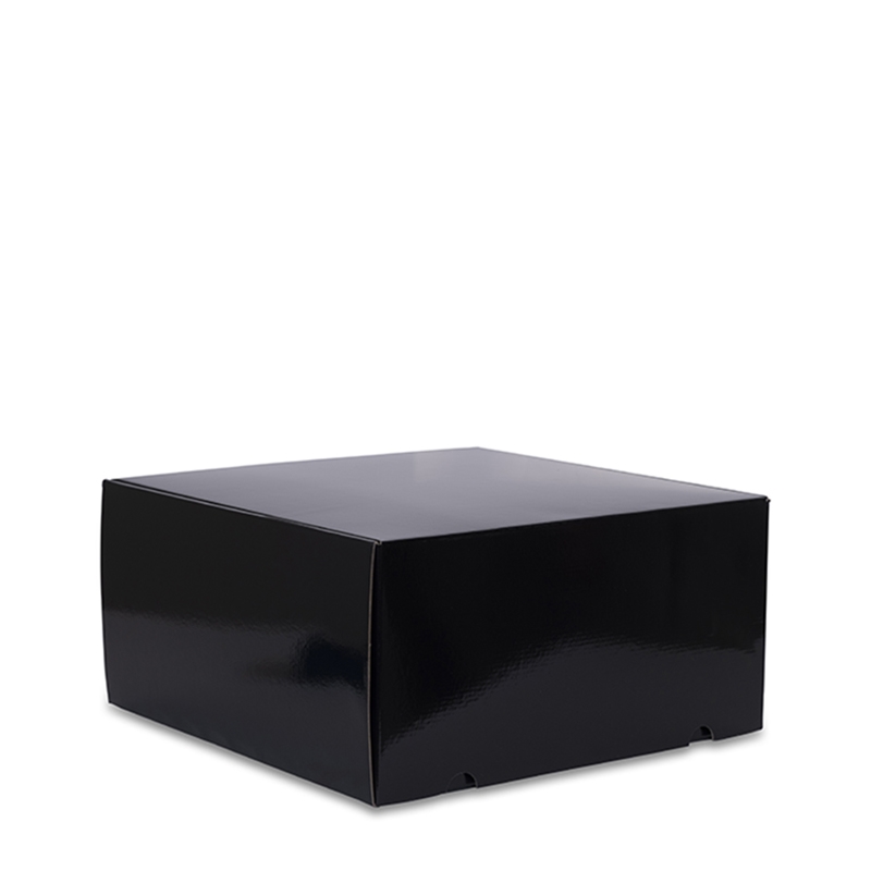 Sort luksus forsendelsesæske 25x23+11cm | Til eksklusive brands